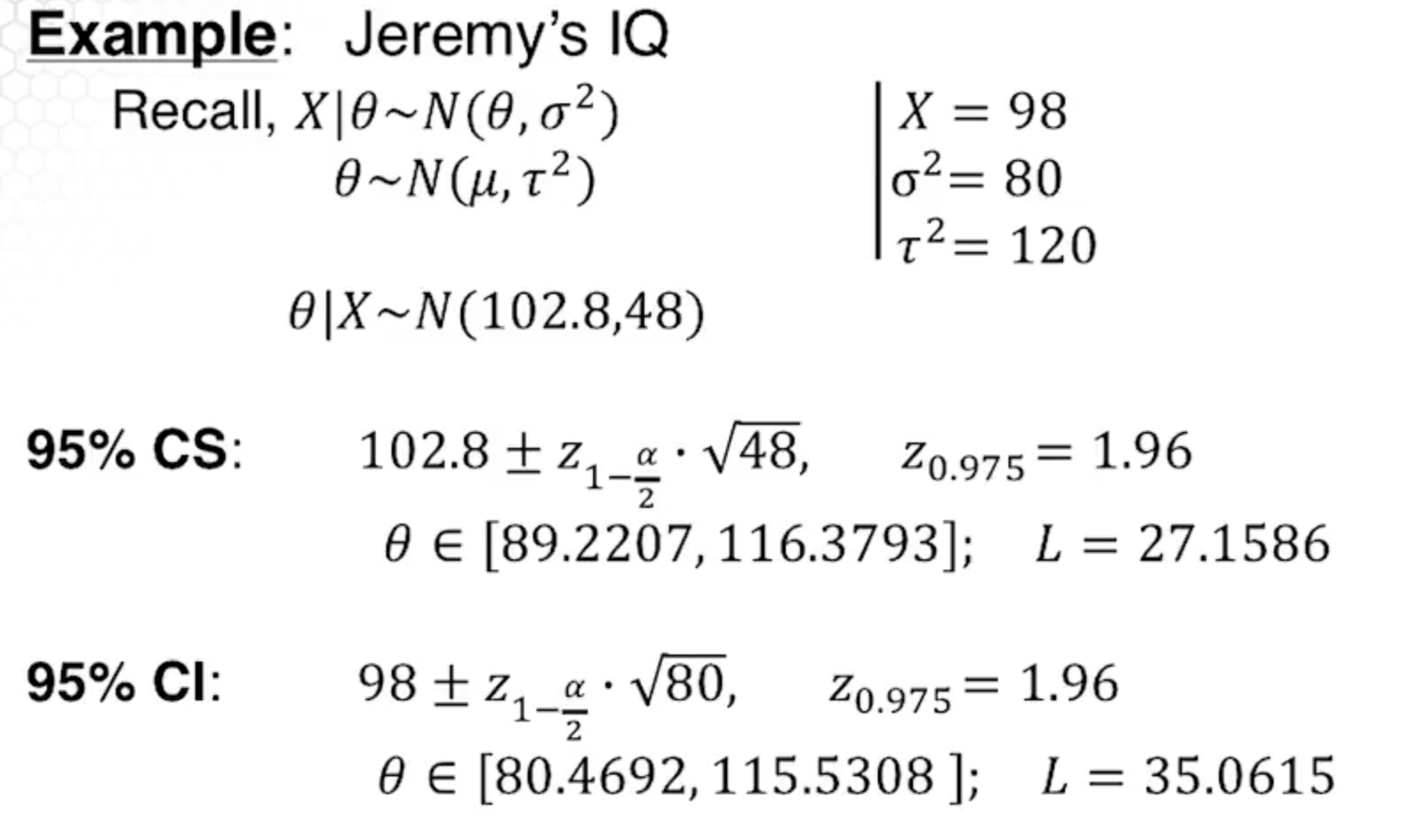Credible sets — OMSCS Bayesian Statistics
